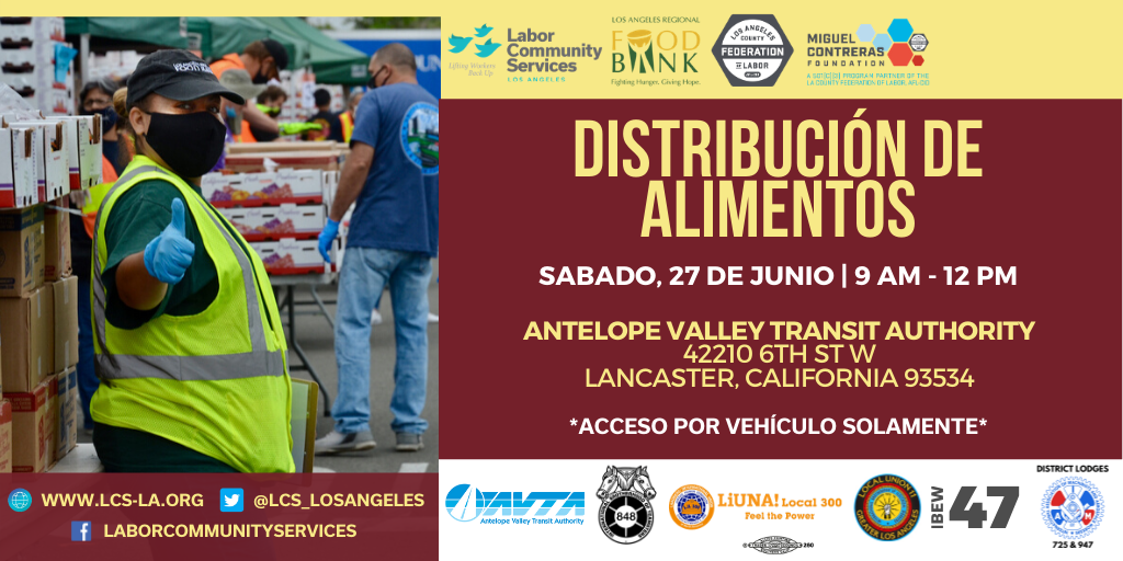 Community Food Distribution this Saturday, June 27th from 9 AM to 12 Noon